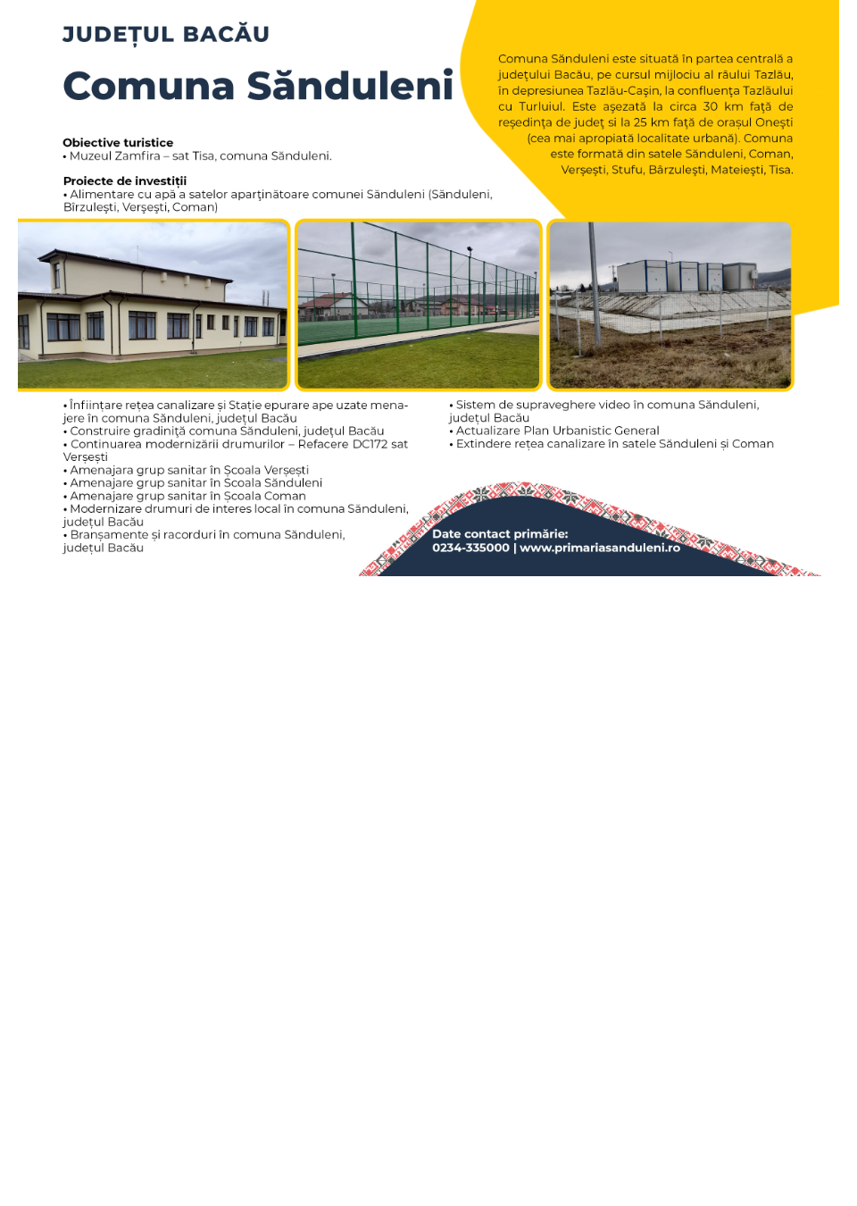 PRIMĂRIA SĂNDULENI | Ghidul Primariilor
