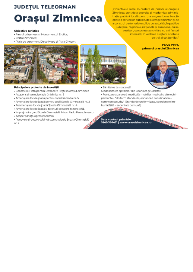 PRIMĂRIA ZIMNICEA | Ghidul Primariilor