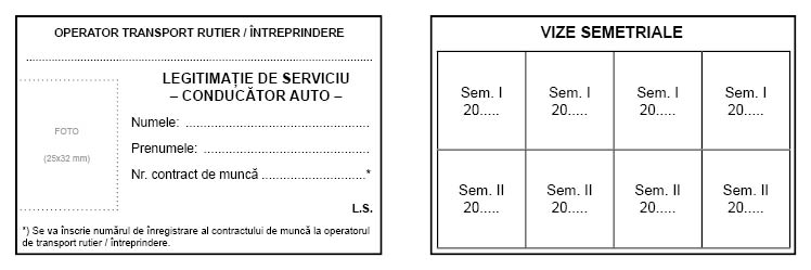 Legitimatie de serviciu conducator auto PREMIUM | VIZUAL GRAPH SRL ...