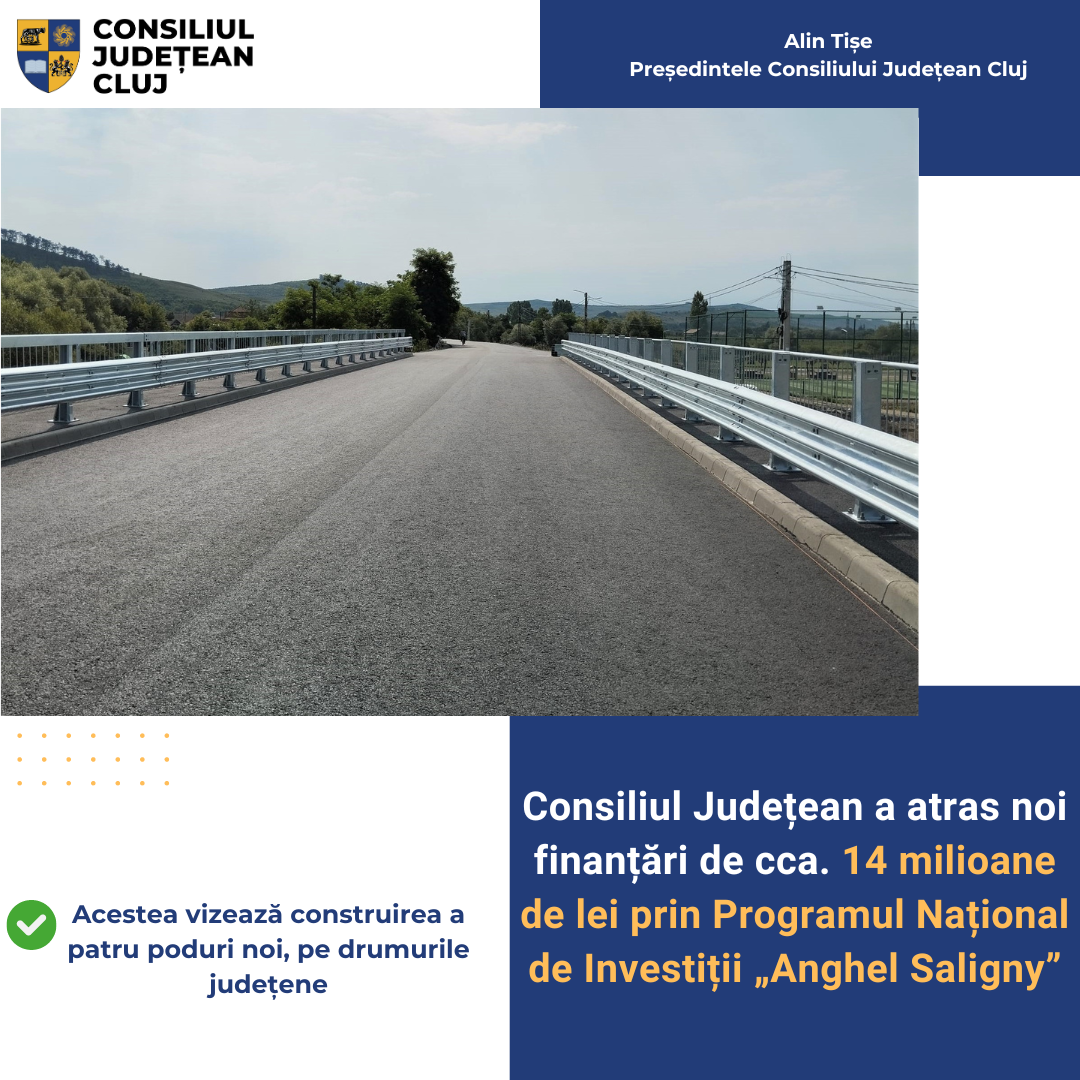 Patru poduri noi vor fi construite pe drumurile județene | Consiliul Judetean Cluj | Ghidul ...