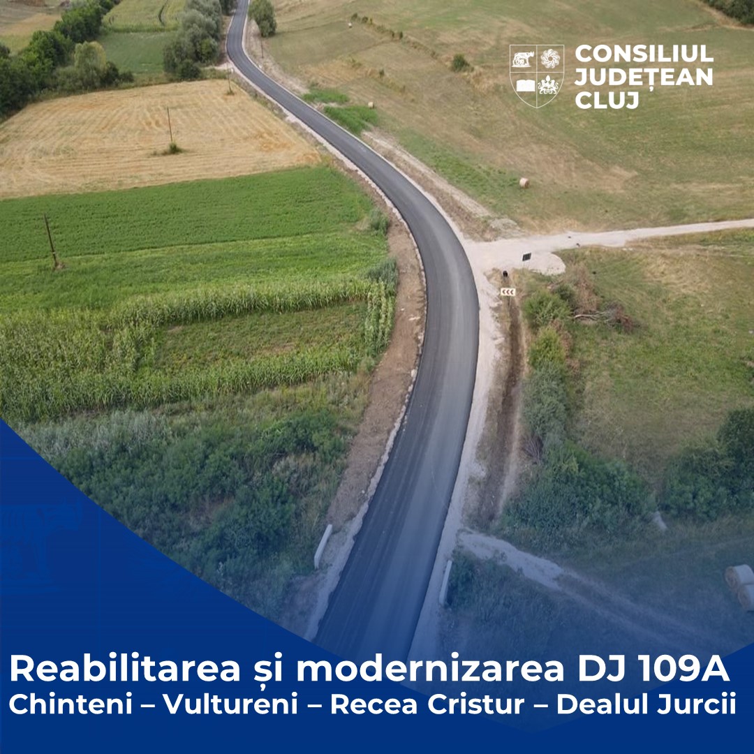 Lucrările de modernizare a DJ 109A Chinteni – Vultureni – Recea Cristur – Dealul Jurcii ...