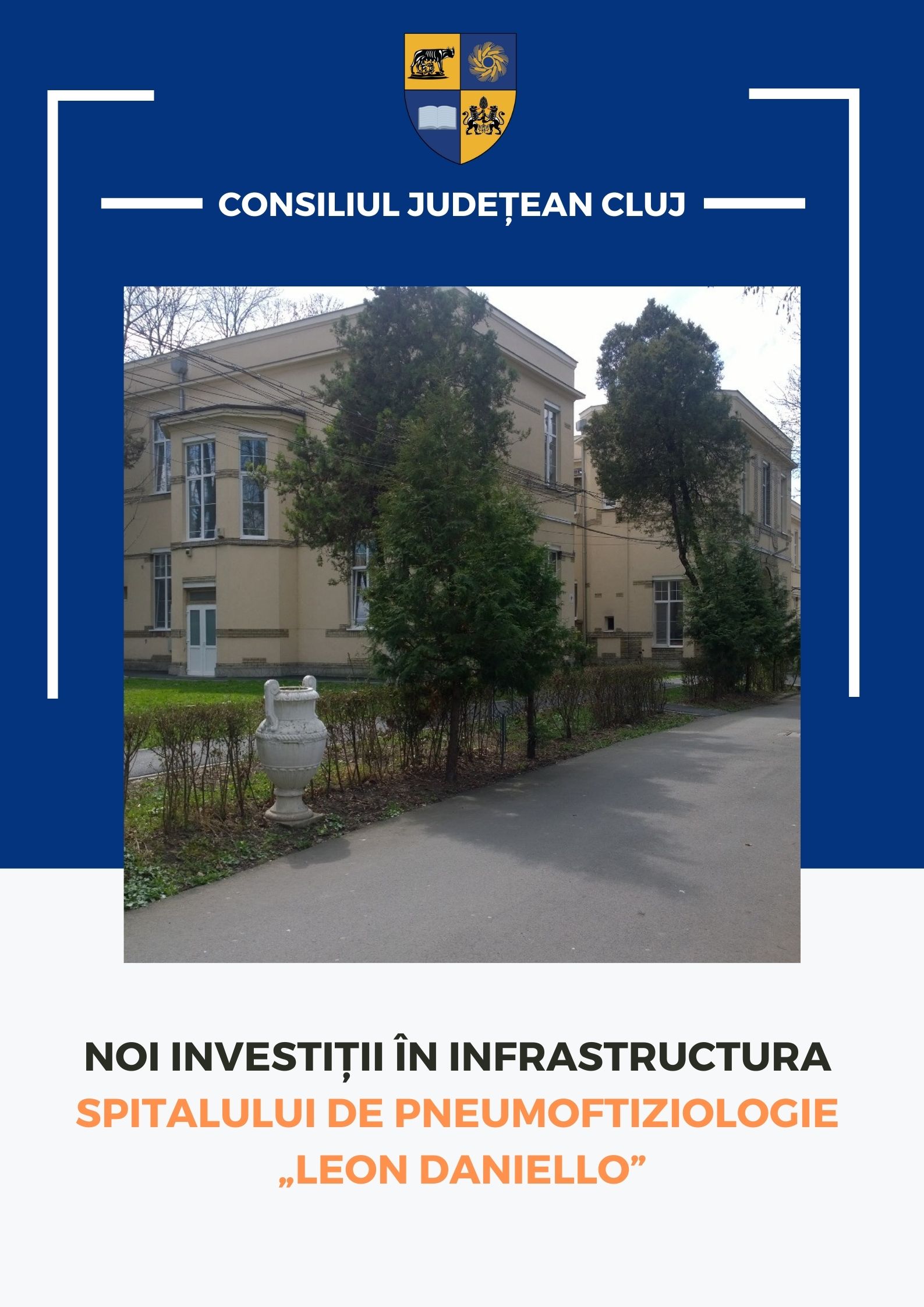Noi investiții în infrastructura Spitalului de Pneumoftiziologie „Leon Daniello” | Consiliul ...