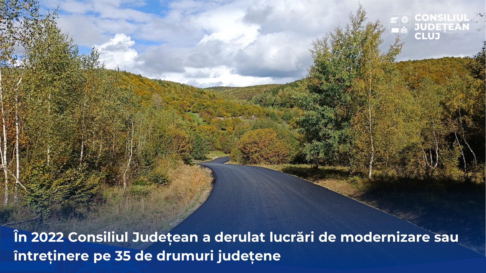 În 2022 Consiliul Județean a derulat lucrări de modernizare sau întreținere pe 35 de drumuri ...